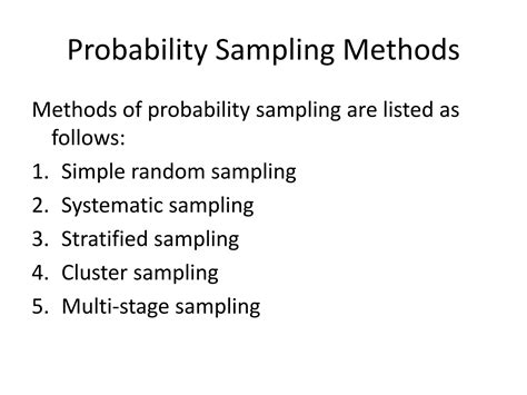 Sampling Random Method And Non Randomppt