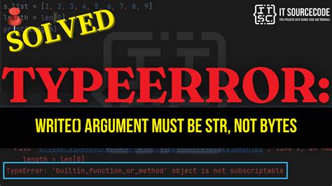 Typeerror ‘builtinfunctionormethod Object Is Not Subscriptable