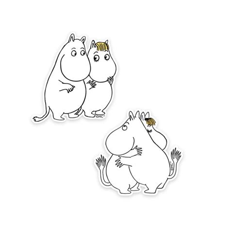 Moomintroll And Snorkmaiden Love Xl Stickers 2 Set Moomin Shop United