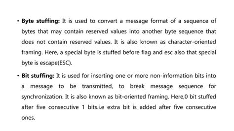 1bit And Byte Stuffing Computer Networks Pptx Programming Languages Computing