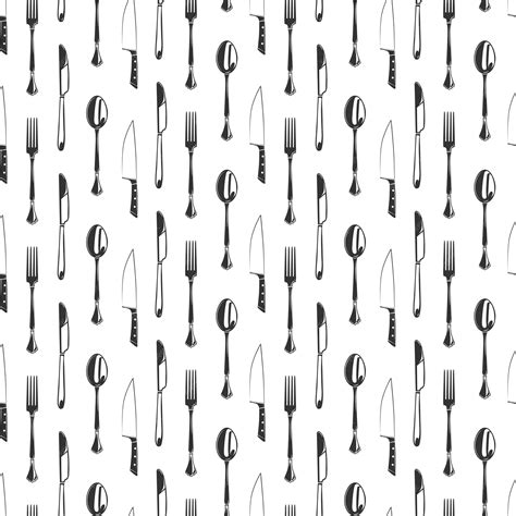 Premium Vector Cutlery Seamless Pattern Design