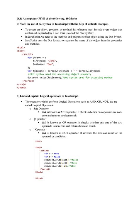CSS Sample Paper SOL Q Attempt Any FIVE Of The Following Marks A State The Use