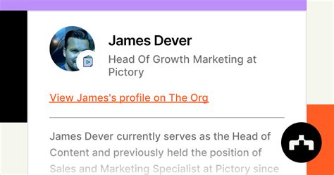 James Dever Head Of Growth Marketing At Pictory The Org