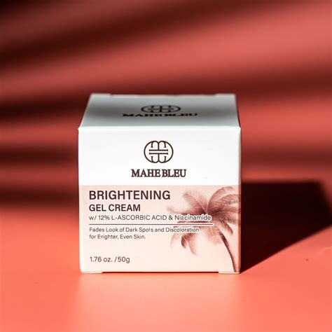 Brightening Gel Cream W 12 L Ascorbic Acid And Niacinamide Mahe Bleu