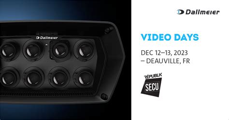 Dallmeier Electronic On Linkedin Videodays Safecity Security