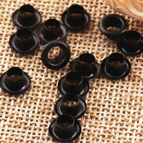 200 Pcs Black Metal Eyelets Grommets With Washers Grandado