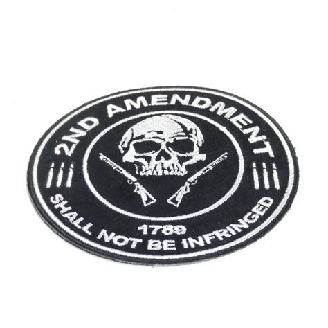 2nd Amendment Shall Not Be Infringed Skull 1789 Small Patch 2nd Amendment Patches Thecheapplace