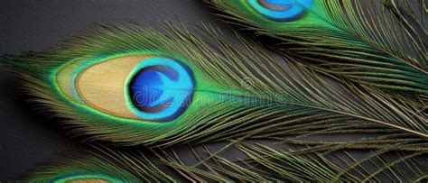 Vibrant Peacock Feather Texture Stock Illustration Illustration Of
