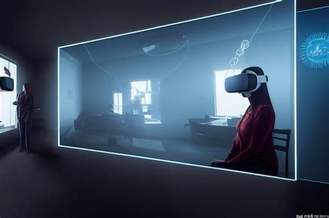 Premium Ai Image Young Guy With A Girl In A Vr Headset 3d Rendering