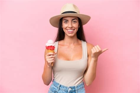 Premium Photo Young Brunette Caucasian Woman