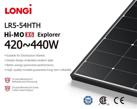 Buy Longi Black Solar Panels 420w 425w 430w 435w 440w 450w Full Black