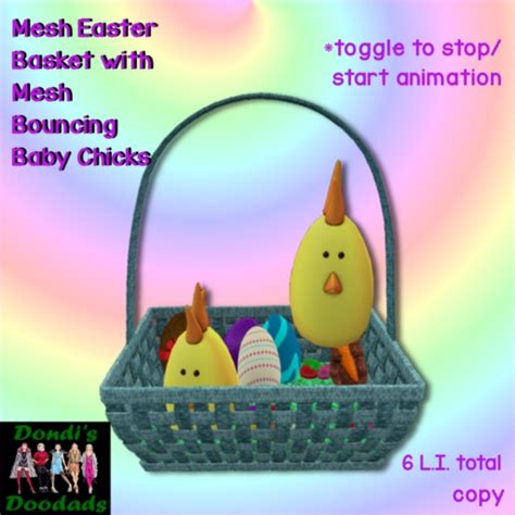 Second Life Marketplace Dondis Doodads Mesh Easter Basket With