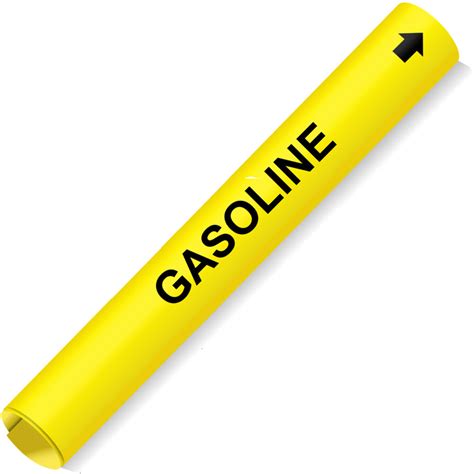 Coiled Pipe Marker Gasoline Yellow Asme A131