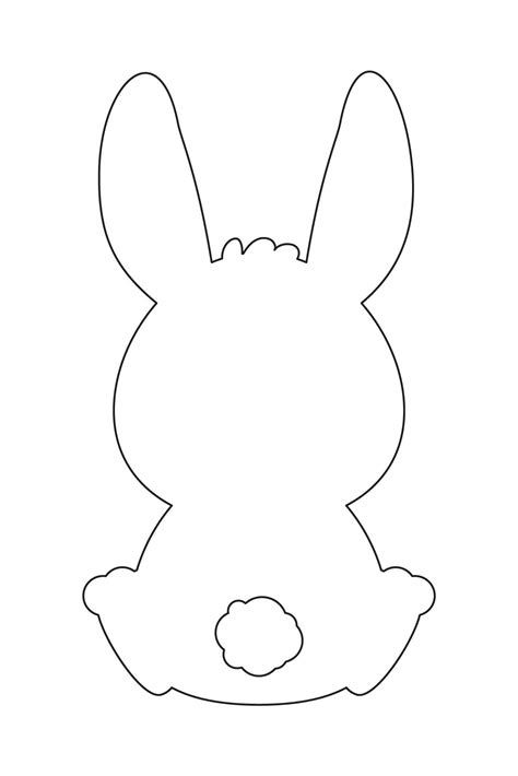 Printable Easter Bunny Stencil Printable Jd