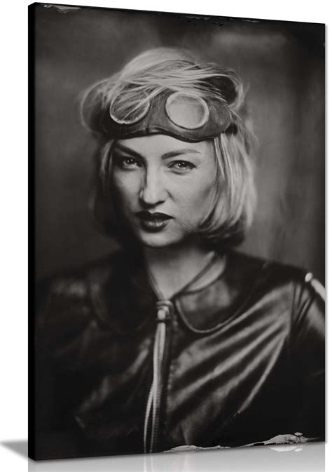 Panther Print Female Pilot Wrapped Canvas Photograph Uk