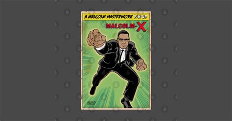 Malcolm X Retro Comic Book Pop Art Style Tribute Black Lives Matter