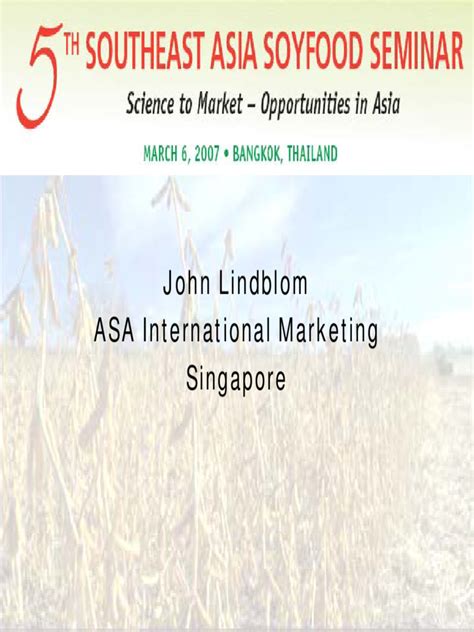 Session 1 John Lindblom Pdf Soybean Trans Fat