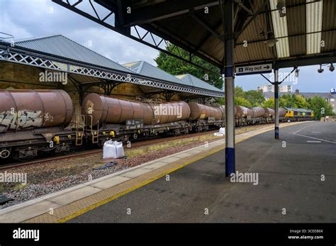 Colas Rail 66790 Louise Class 667 Locomotive Hauling Tankers Through