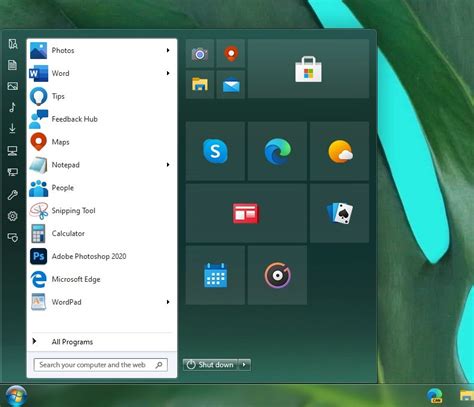 This Is What The Windows 10 Start Menu Would Look With A Windows 7