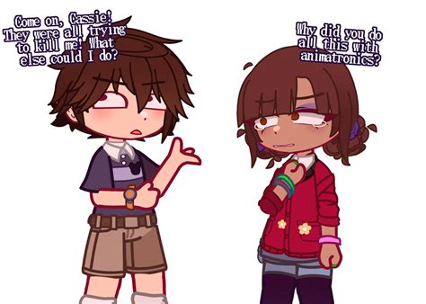 Gregory And Cassie Fnaf Sb Gacha Nox Крипипаста Игровые арты