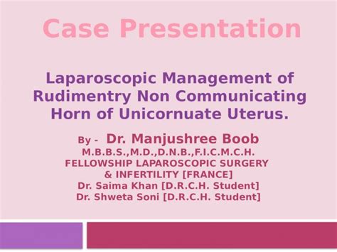 Pptx Laparoscopic Resection Of Unicornate Uterus Dokumentips