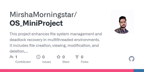 Github Mirshamorningstarosminiproject This Project Enhances File