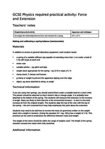 Gcse P5 Forces And Extension Teaching Resources