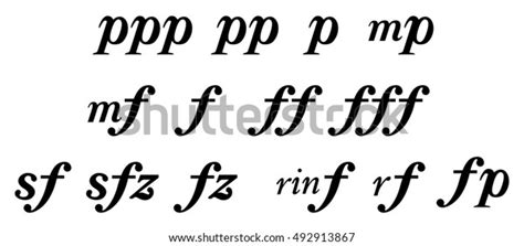 Note Set Pianoforte Simple Basic Musical Stock Vector Royalty Free