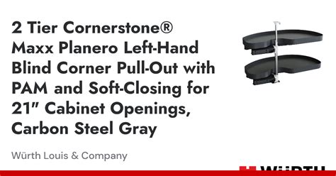 2 Tier Cornerstone® Maxx Planero Left Hand Blind Corner Pull Out With Pam And Soft Closing For