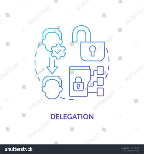 Delegation Blue Gradient Concept Icon Identity Stock Vector Royalty