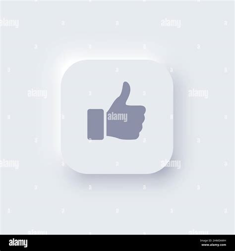 Neomorphism Button Icon Vector Illustration D Neomorphic Web Interface Element Of Square Shape