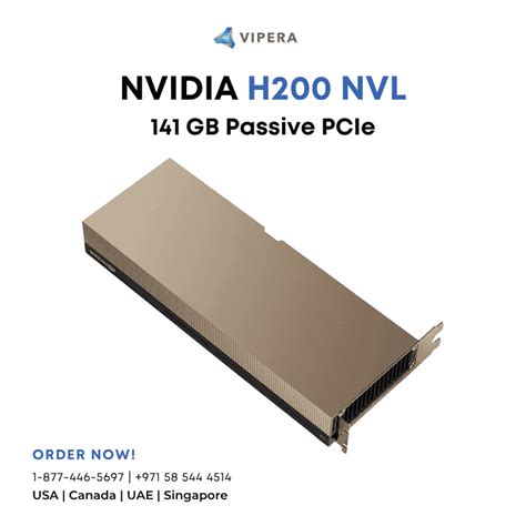 Nvidia H200 Nvl 141gb Pcie Ai Gpu Accelerator Viperatech