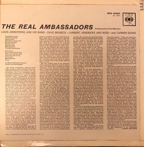 Buy Louis Armstrong And His Band Dave Brubeck Lambert Hendricks And