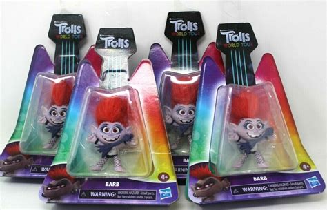4 Dreamworks Trolls World Tour Figures Barb 3 Lot Sealed Packages D21