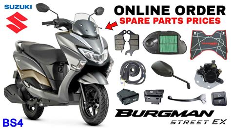 Suzuki Burgman 125 Spare Parts Price List 🩶 Burgman Body Parts