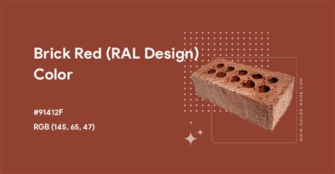 Brick Red Ral Design Color Hex Code Is 91412f