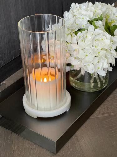 حامل شمعه رخامي ابيض