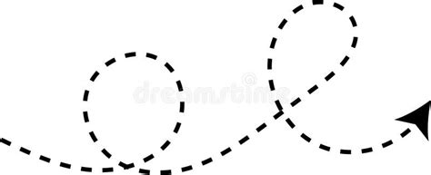 Curve Arrow Icon Curved Dotted Arrow Zigzag Arrow Stripes With Dotted Lines Vector Stock