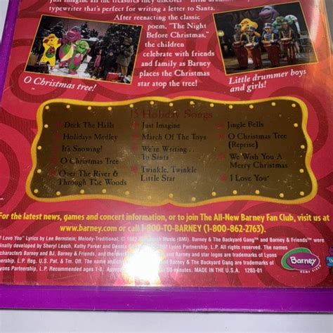 Barneys Christmas Star Vhs 2002 15 Songs Clam Shell Case New Sealed