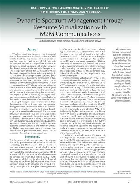 Pdf Dynamic Spectrum Management Through Resource Dokumentips