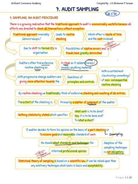 Audit Sampling Techniques Explained Pdf Audit Sampling Statistics