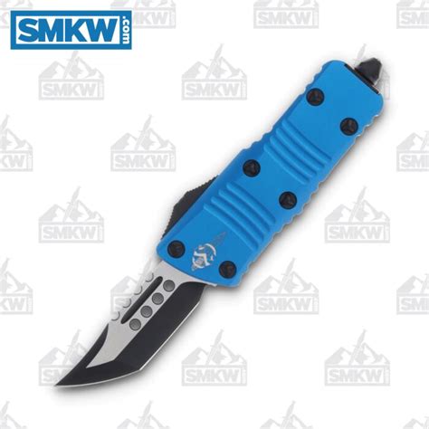 Microtech Mini Troodon Blue 238 10bl Hellhound Tanto Automatic Knife Knifegeek