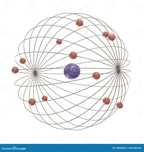 Multiple Electron Paths Around The Nucleus Royalty Free Stock Image