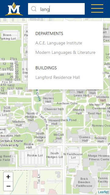 Montana State University Campus Map