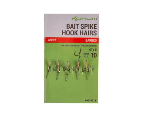 Korum Bait Spike Hook Hairs Barbed Birds Tackle