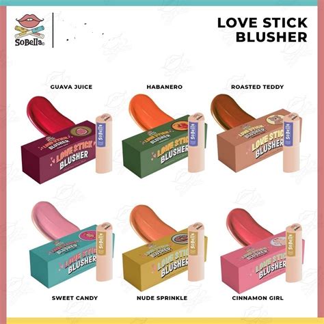 🔥ready Stock🔥sobella Love Stick Blusher 7g💯original Hq💯 Shopee Malaysia