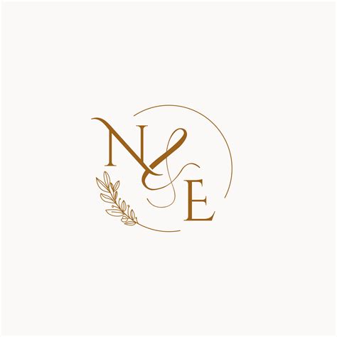 Ne Initial Wedding Monogram Logo 10254640 Vector Art At Vecteezy