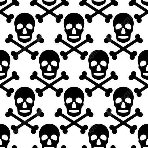 Seamless Skull Pattern Vector Design Background Repeat Minimal