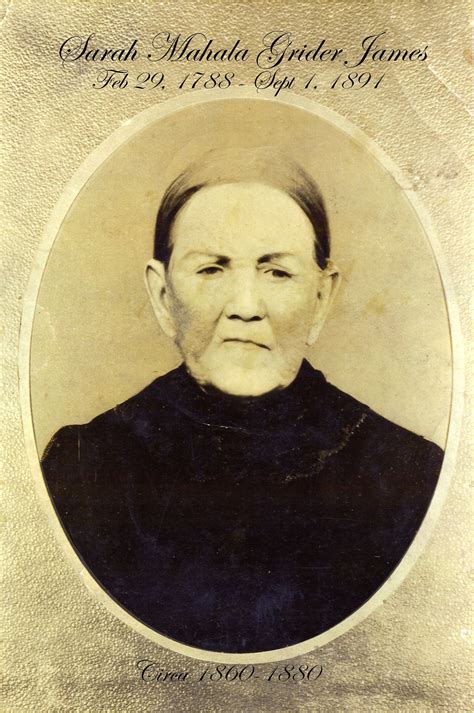 Sarah Mahala Grider James 1788 1891 Find A Grave Memorial