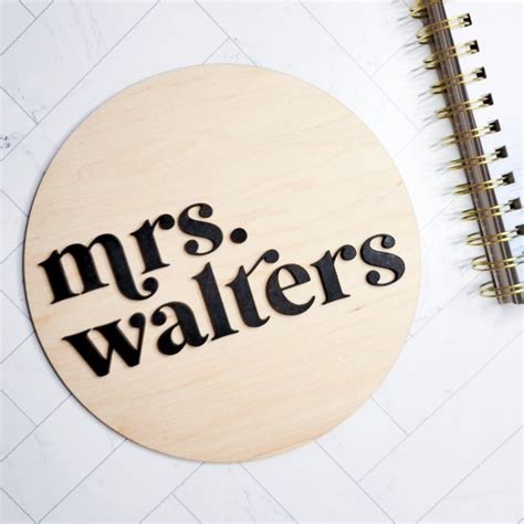 Retro Teacher Door Sign Wooden Classroom Sign Personalized Teacher Door